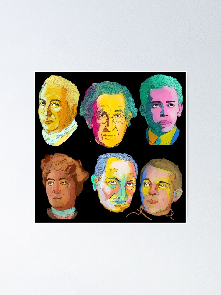 "Noam Chomsky & friends" Poster by KennyLucky | Redbubble