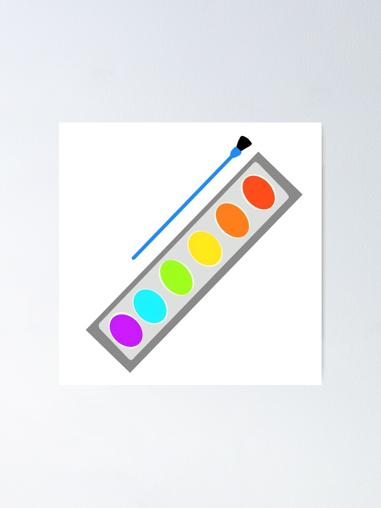 "Watercolor palette sticker" Poster by mfoca | Redbubble