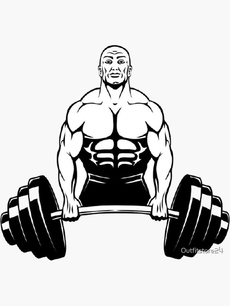 "Bodybuilder muscle man" Sticker for Sale by Outfitstore24 | Redbubble