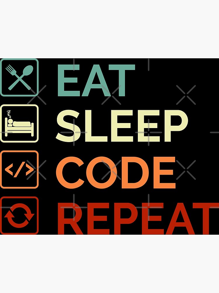 "Eat Sleep Code Javascript Programmer wiederholen" Fotodruck von ...
