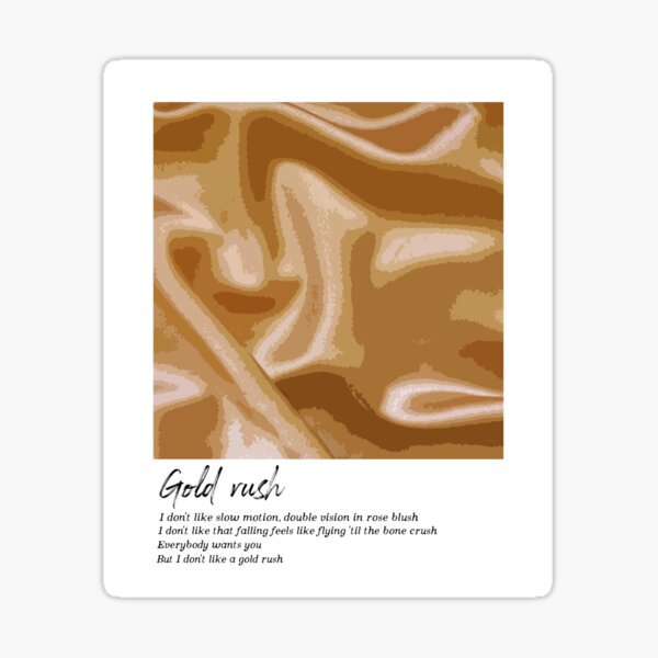 "Gold rush - Taylor Swift" Sticker for Sale by nd-creates | Redbubble