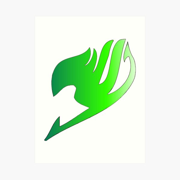 "Fairy Tail Green fade symbol" Art Print by Secarus | Redbubble