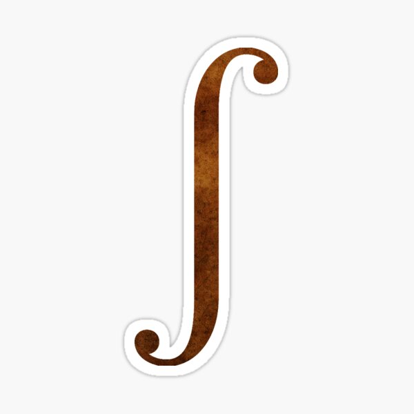 "Bronze Integral Symbol" Sticker for Sale by stevenplease | Redbubble