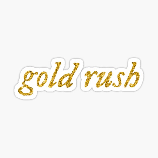 "gold rush by taylor swift" Sticker for Sale by PaulinaS | Redbubble