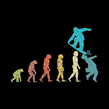 "Snowboarder Evolution Snowboarding Winter Sport" Sticker for Sale by ...