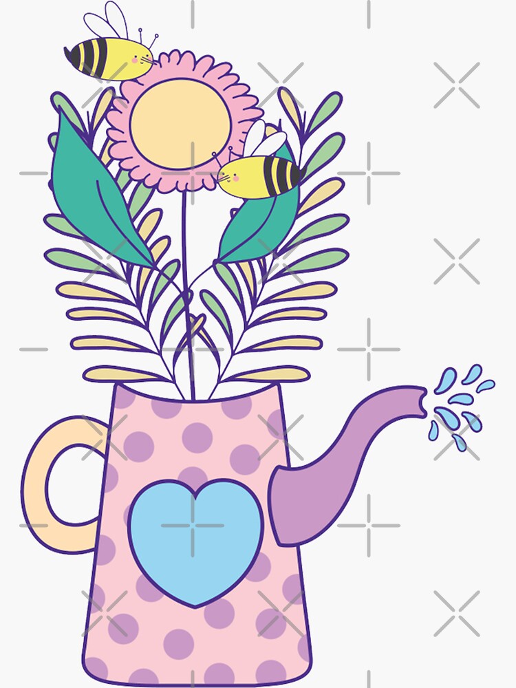 "gardening sprinkler with flowers garden" Sticker for Sale by zanbo ...