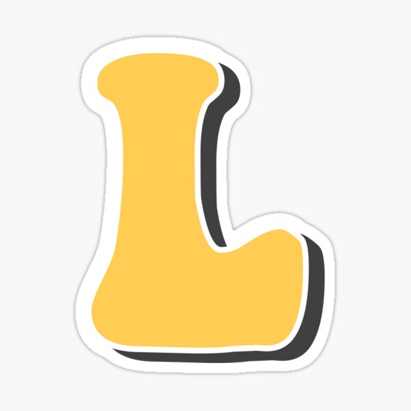 "Yellow letter L" Sticker for Sale by slvx | Redbubble