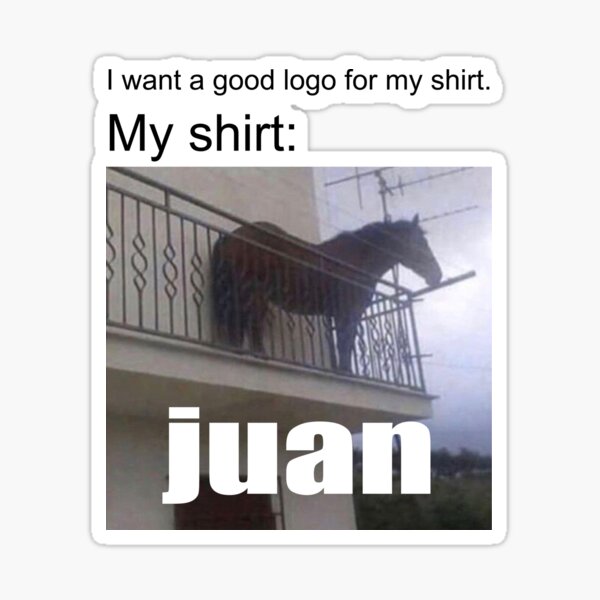 "Juan Horse" Sticker for Sale by UncleApo | Redbubble
