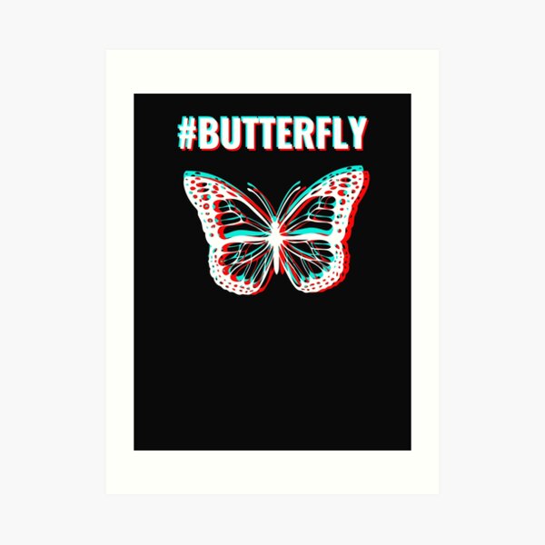 "tik tok one butterfly hbutterflys tattoos" Art Print for Sale by miro ...