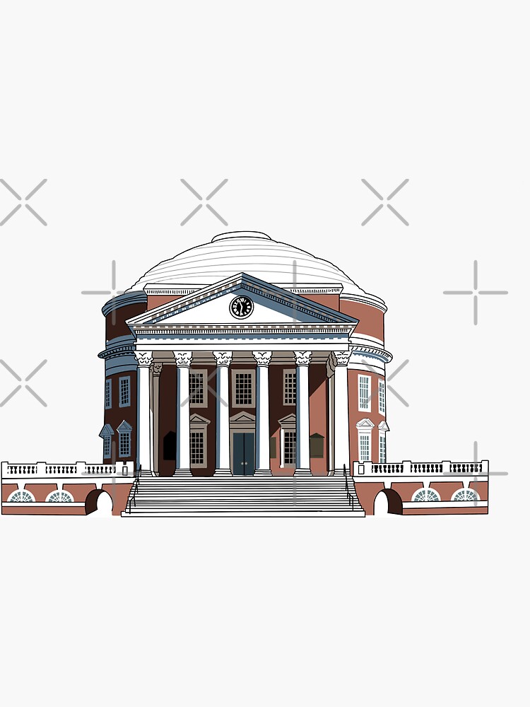 "Cute UVA Rotunda " Sticker by Emmadonovan26 | Redbubble