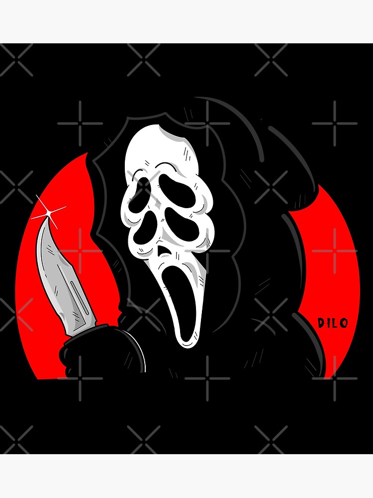 "Trippy Ghost face Horror Icon" Art Print by DiLo-Draws | Redbubble