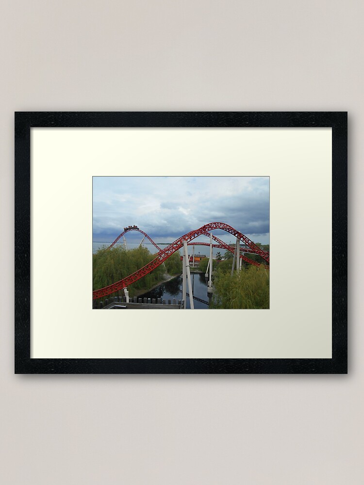 "Maverick Roller Coaster Camelback" Framed Art Print for Sale by ...