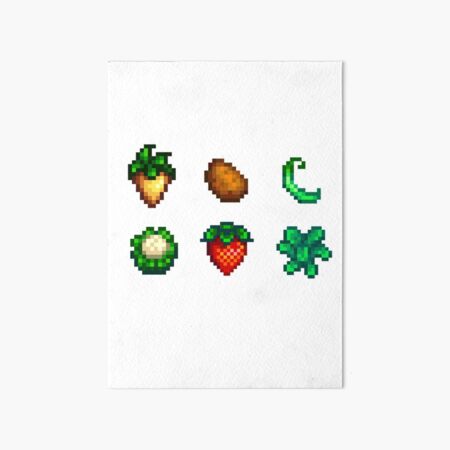 "Stardew Valley Spring Crops Bundle " Art Board Print by EmpressJaye ...
