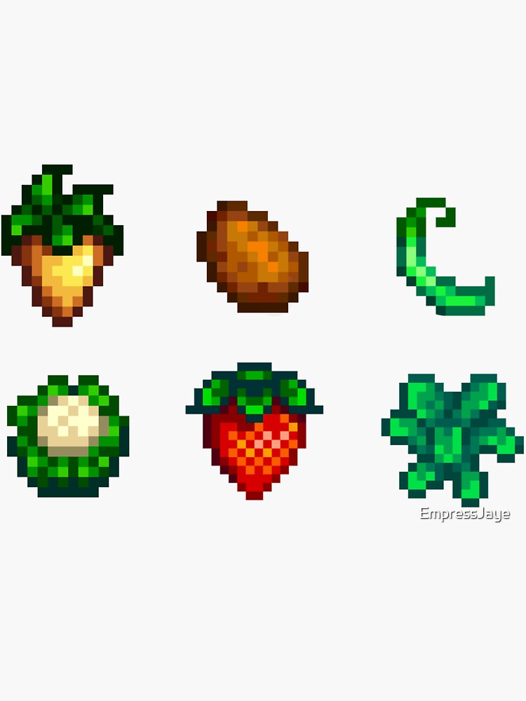 "Stardew Valley Spring Crops Bundle " Sticker by EmpressJaye | Redbubble