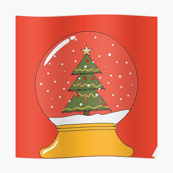 "SNOW GLOBE" Poster by shopretroblue | Redbubble