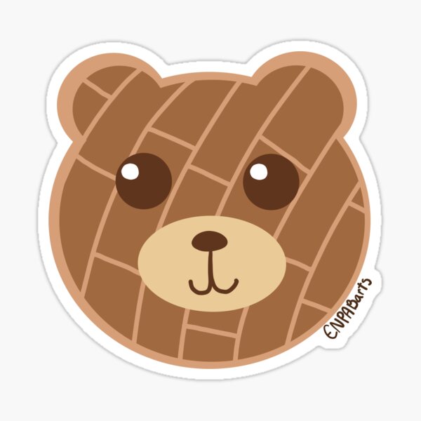 "Concha Bear" Sticker for Sale by ENPABarts | Redbubble
