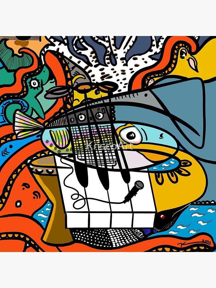 "Giant Squid & Da Band" Poster by KriscoArt | Redbubble