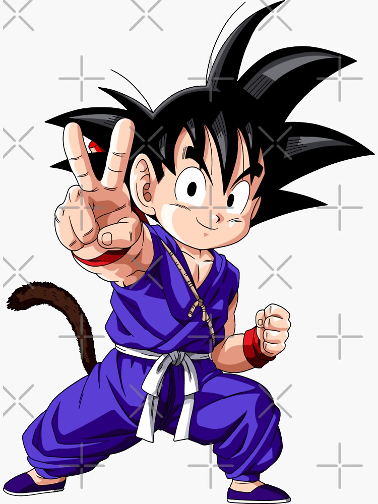 "little Goku" Sticker for Sale by yvainK | Redbubble