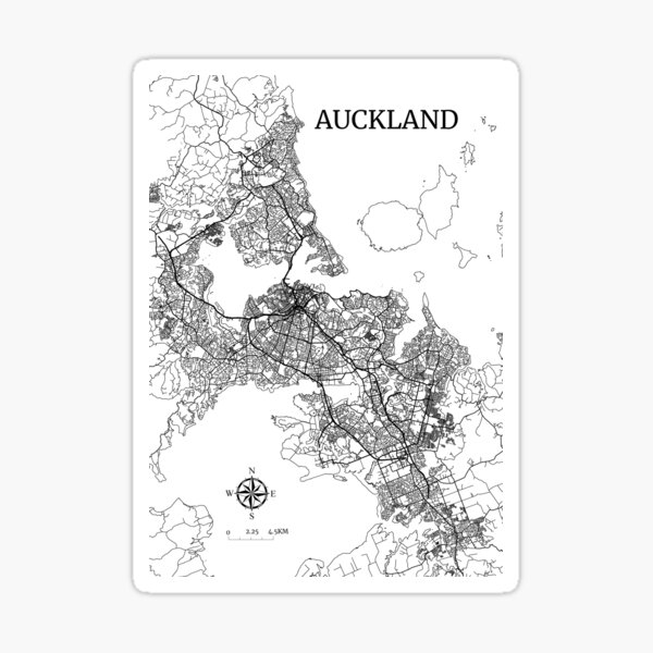 "Auckland City Map " Sticker by localprideart | Redbubble