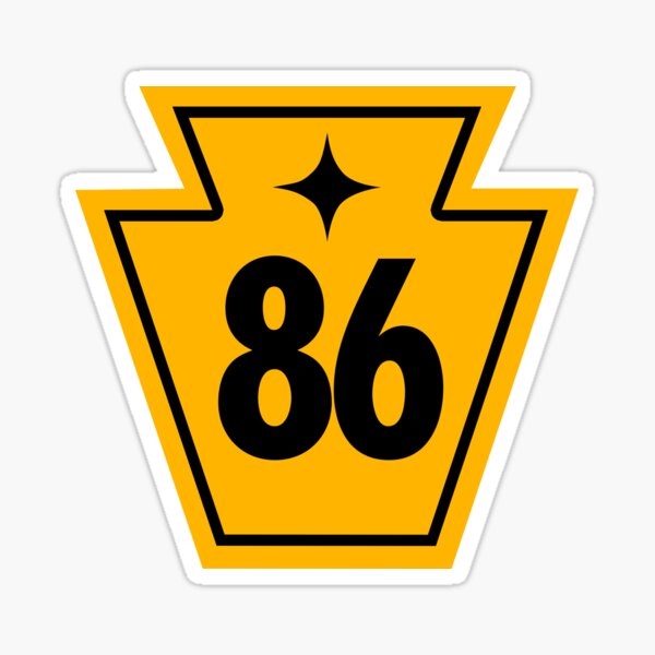 "86 Hines (*ORIGINAL DESIGN*)" Sticker for Sale by crowbarr | Redbubble