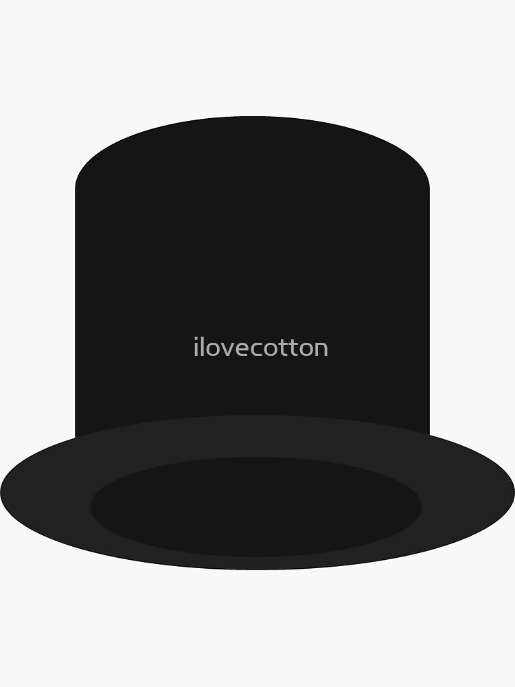 "top-hat" Sticker for Sale by ilovecotton | Redbubble