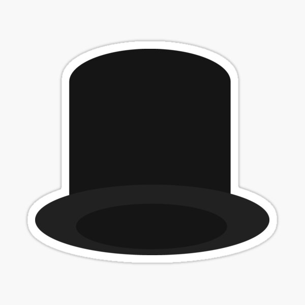 "top-hat" Sticker for Sale by ilovecotton | Redbubble