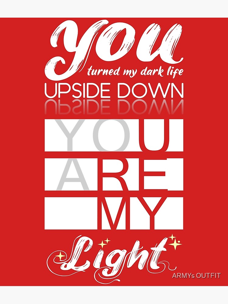 "BTS SUGA Quote On "Blueberry Eyes" - Red Ver." Art Print by ...