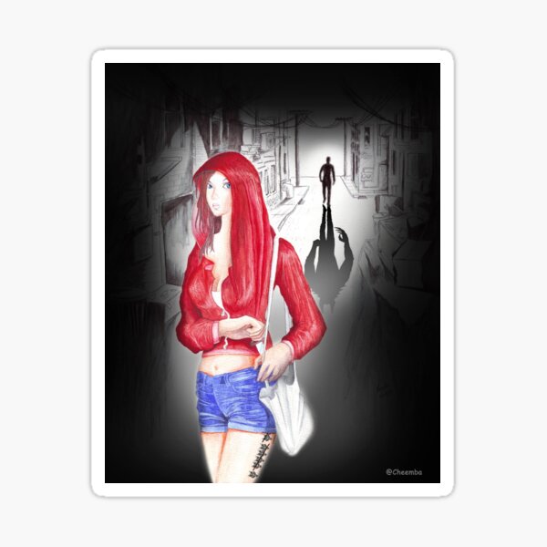 "deadly little red riding hood" Sticker for Sale by Cheemba | Redbubble