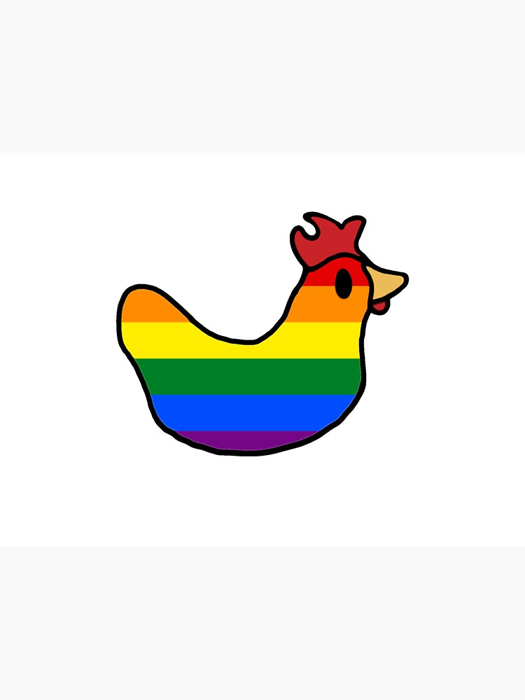 "Chicken Gay Pride Sticker" Sticker by BasilAnimation | Redbubble