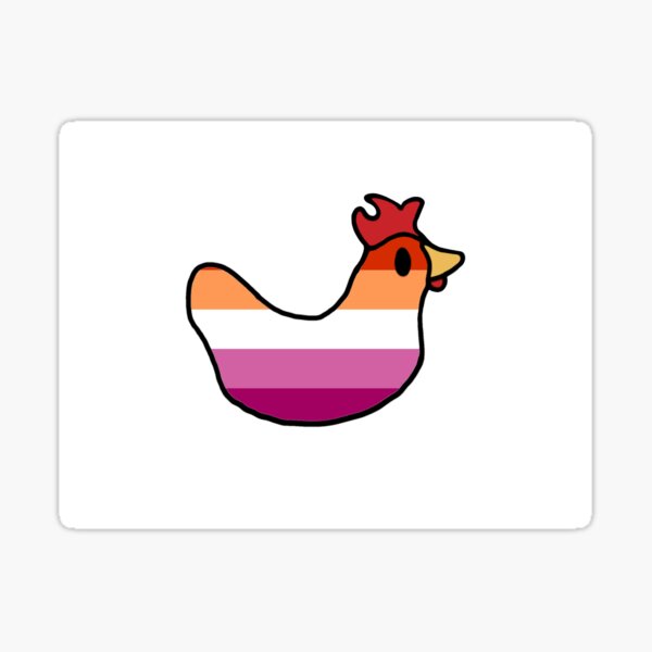 "Lesbian Chicken Pride Sticker" Sticker by BasilAnimation | Redbubble