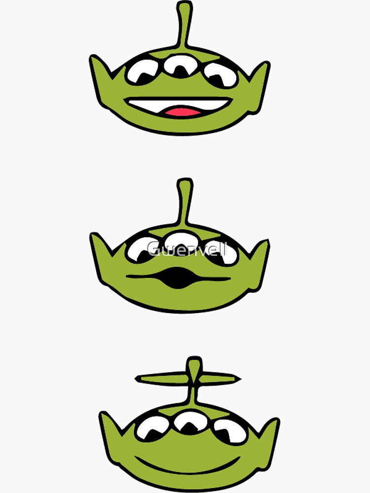 "The Claw Aliens" Sticker for Sale by Gwenvell | Redbubble