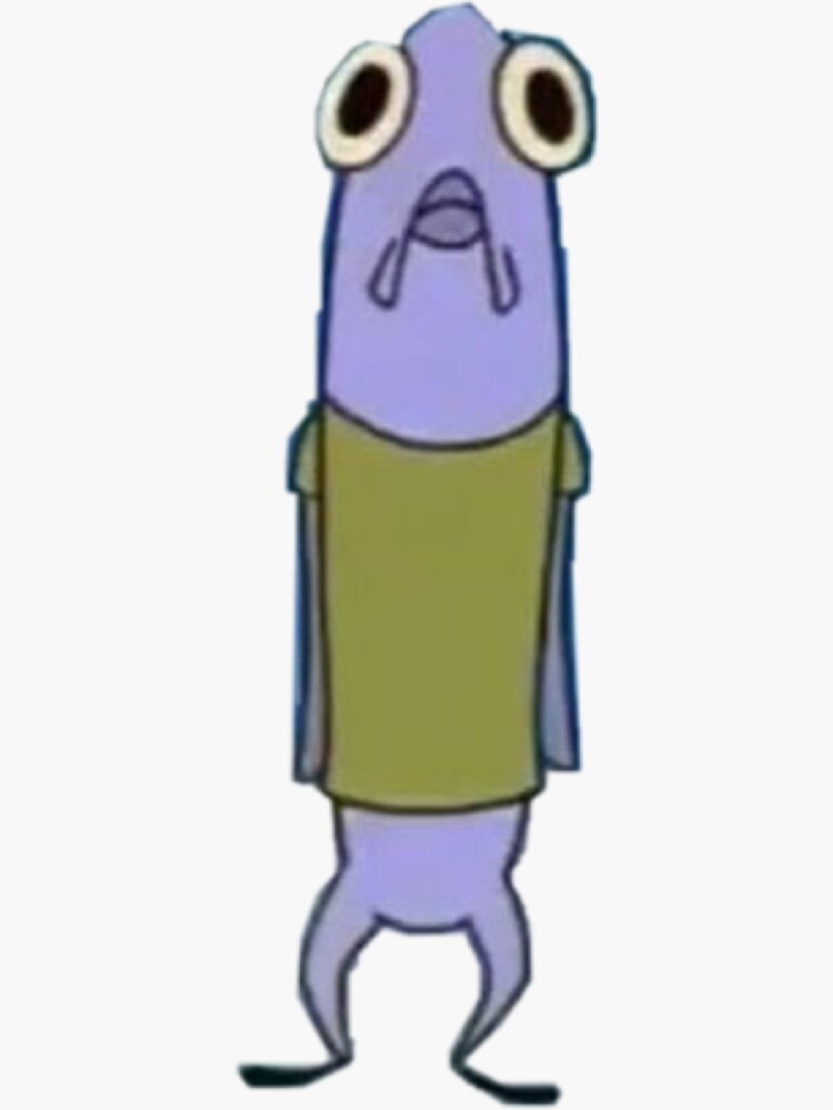 "Skinny fish from Spongebob" Sticker for Sale by fairlylocalkiki ...
