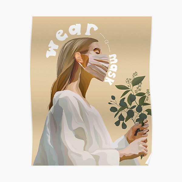 "Girl wearing mask " Poster by cartoonsxjaclyn | Redbubble