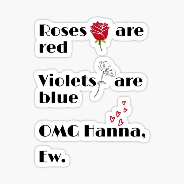 "Hannah " Sticker by MJ-Design90 | Redbubble