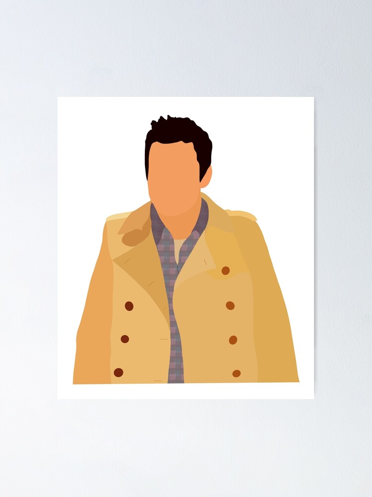 "Nick Miller Trench Coat Vector Drawing" Poster by Jess-16 | Redbubble