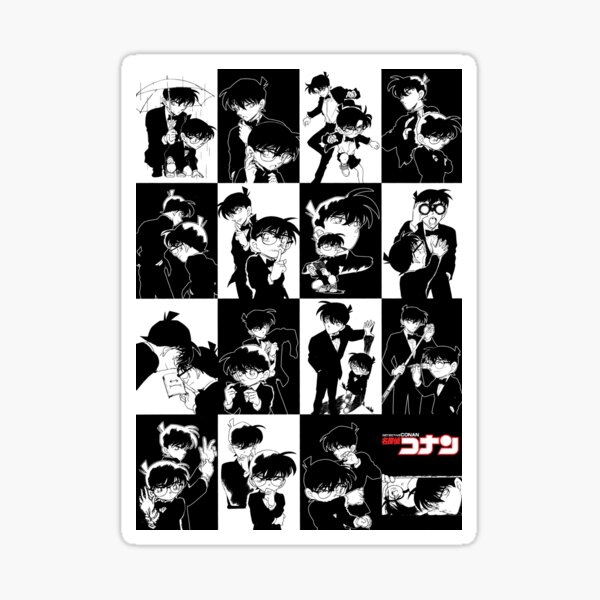 "Detective Conan Edit - Conan and Shinichi Collage!!" Sticker for Sale ...