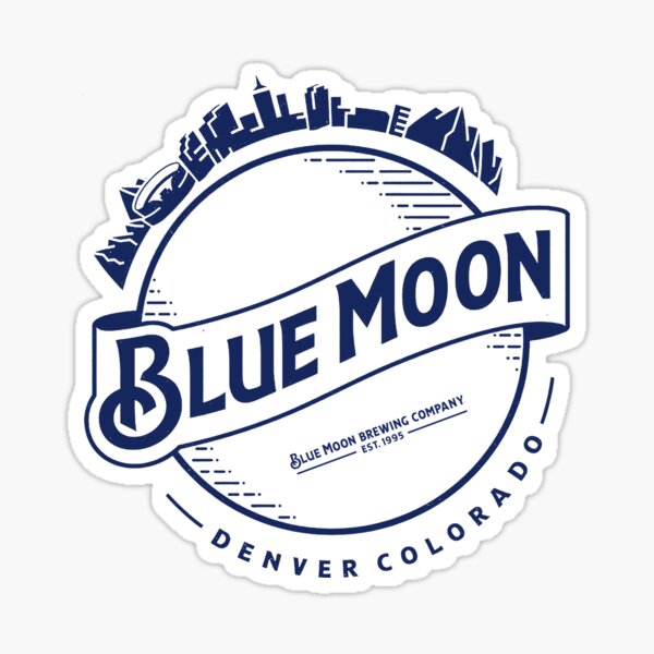 "Blue Moon" Sticker for Sale by perrinr | Redbubble