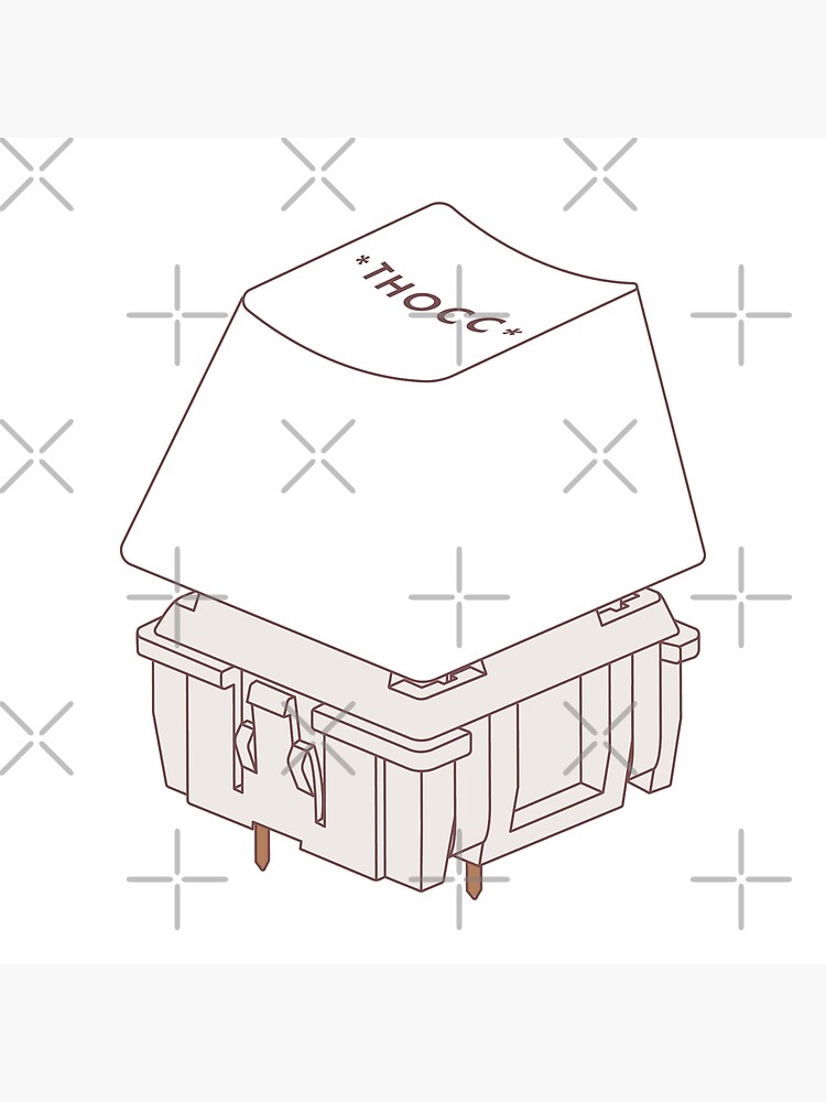 "Mechanical Keyboard Cherry MX Switch and THOCC Keycap" Art Print by ...