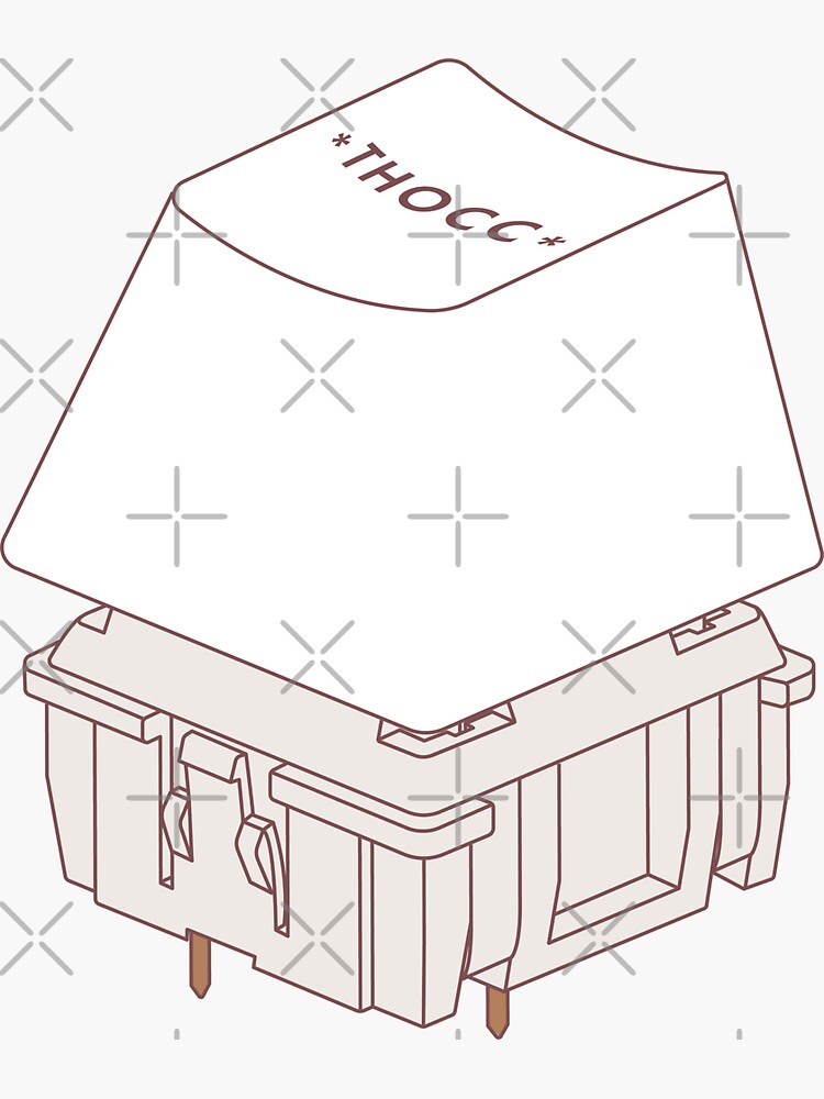 "Mechanical Keyboard Cherry MX Switch and THOCC Keycap" Sticker for ...