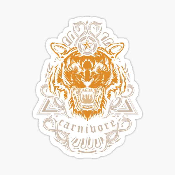 "Carnivore Tiger Meat Diet Zero-Carb Keto Pride" Sticker by h44k0n ...