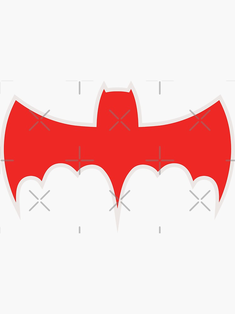 "Retro Bat Symbol - 60s TV Superhero" Sticker for Sale by -Koleidescope ...