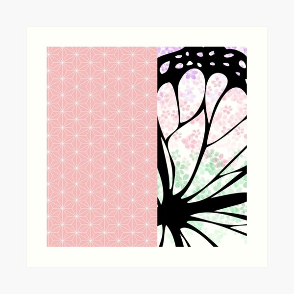 Impression artistique « Nezuko et Shinobu Wagara Motif Kimetsu No Yaiba ...