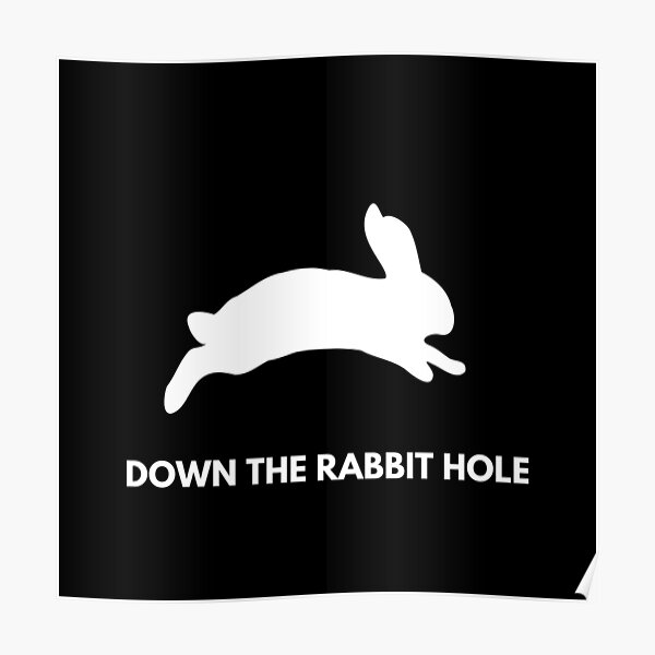 "Down the Rabbit Hole" Poster by grumpytomatoes | Redbubble
