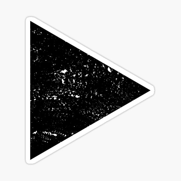 "Distressed Play Button black Color." Sticker for Sale by BACK-BENCHER ...