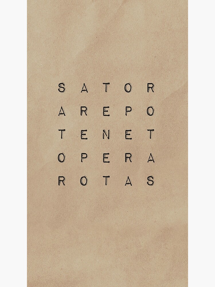 "Sator magic square TENET" Art Print for Sale by LiaRic | Redbubble
