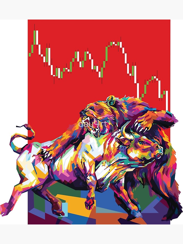 Bull Vs Bear Forex Poster For Sale By Day4rt Redbubble