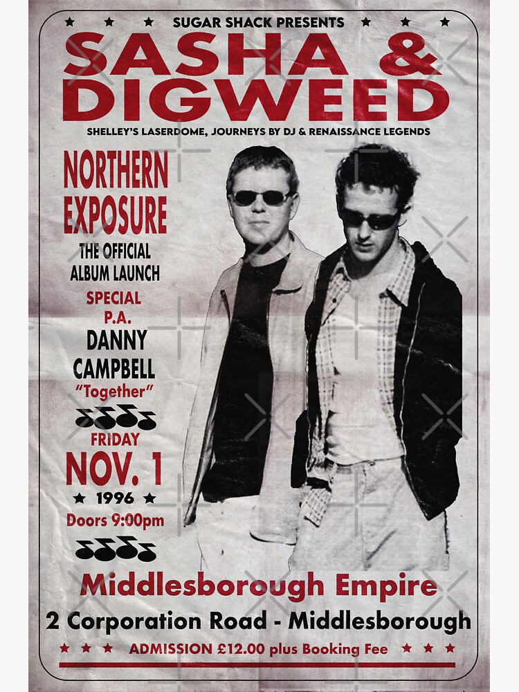 "Sasha & John Digweed Northern Exposure Album Launch 1996" Sticker for ...