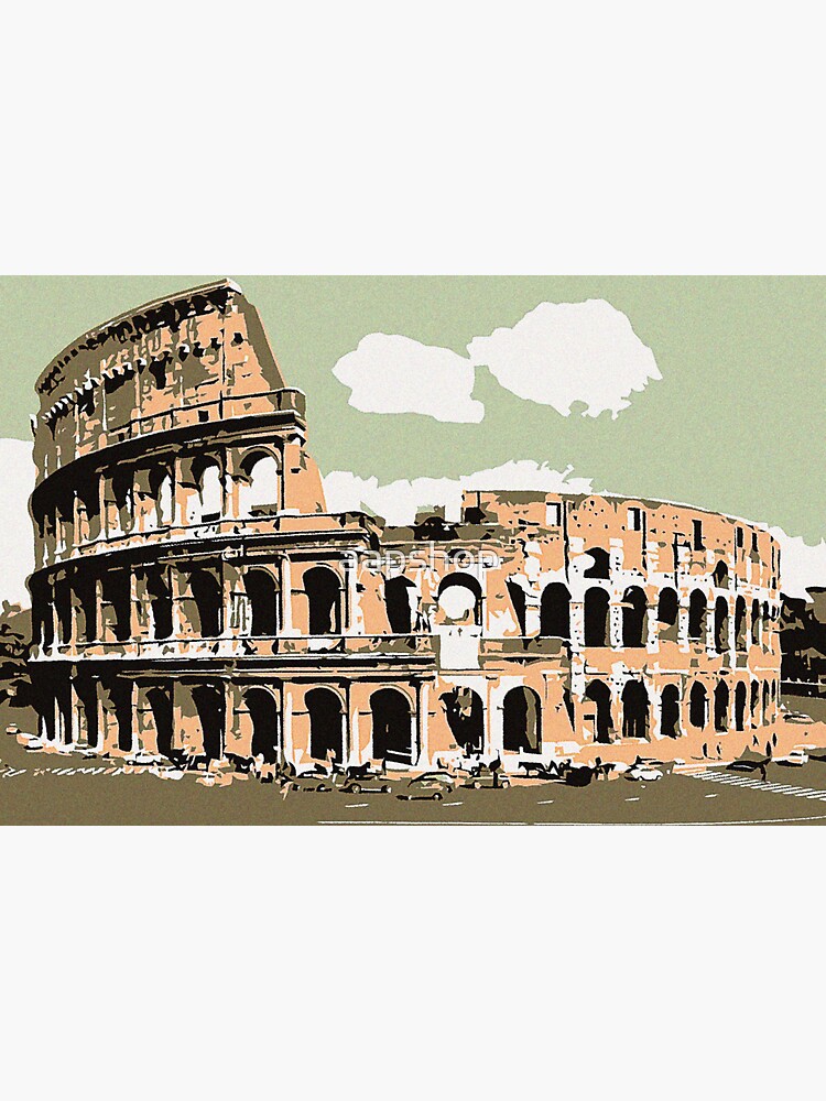 "The colosseum, Rome, pastels" Sticker for Sale by aapshop | Redbubble
