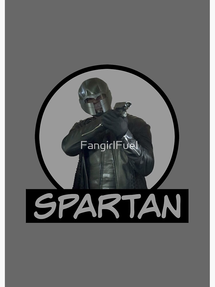 "Spartan with Gun - John Diggle - Comic Book Text" Poster by ...