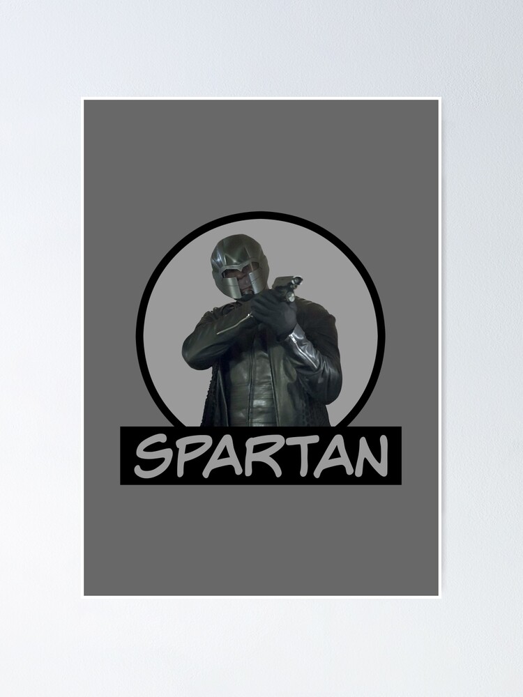 "Spartan with Gun - John Diggle - Comic Book Text" Poster by ...
